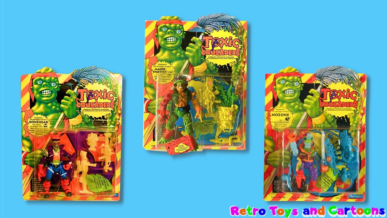 Toxic Crusaders Bonehead Major Disaster Nozone Playmates Commercial ...
