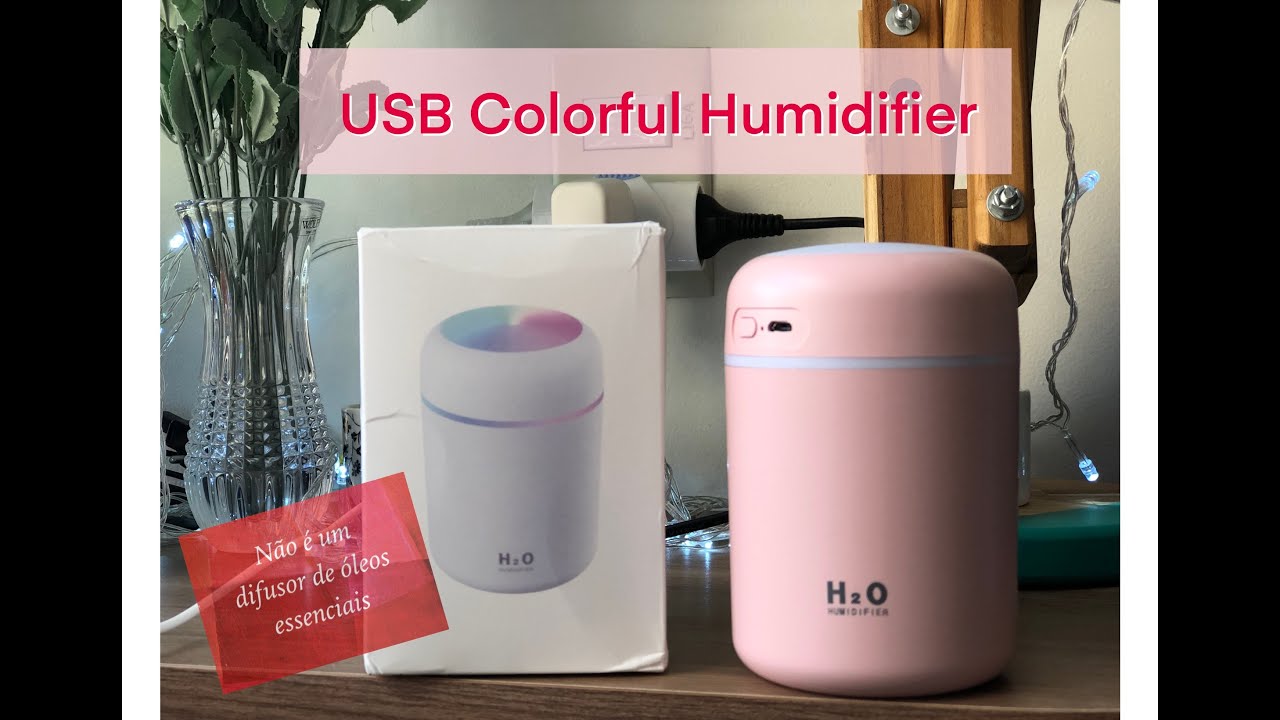 Como usar o USB Colorful Humidifier do Aliexpress (não é um difusor de ...