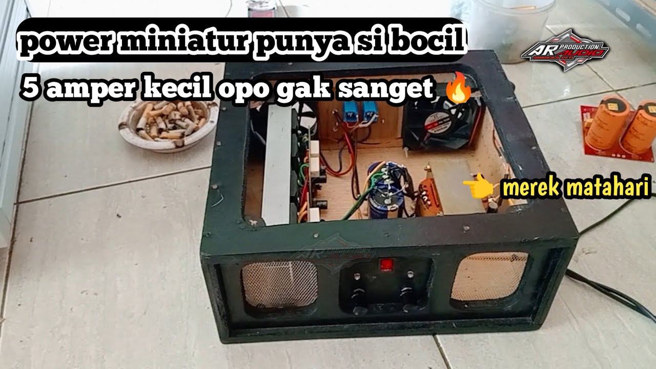 review power miniatur 2 channel 5 amper kecil. CT 32 power mungil - YouTube