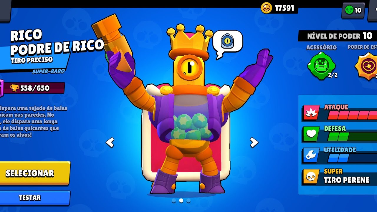 Brawl Stars Rico Podre De Rico 🤑🤑 Youtube