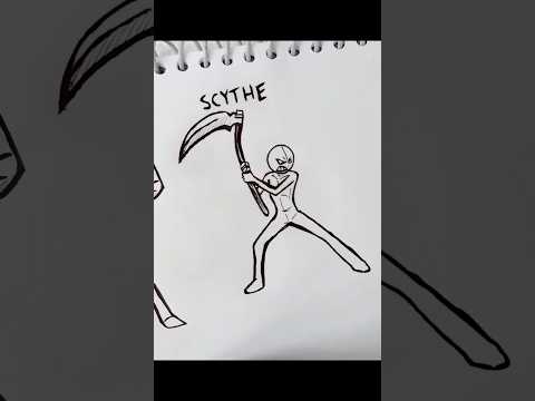 How to draw body with (axe, hatmer, skyth) #drawing #art #stickman # ...