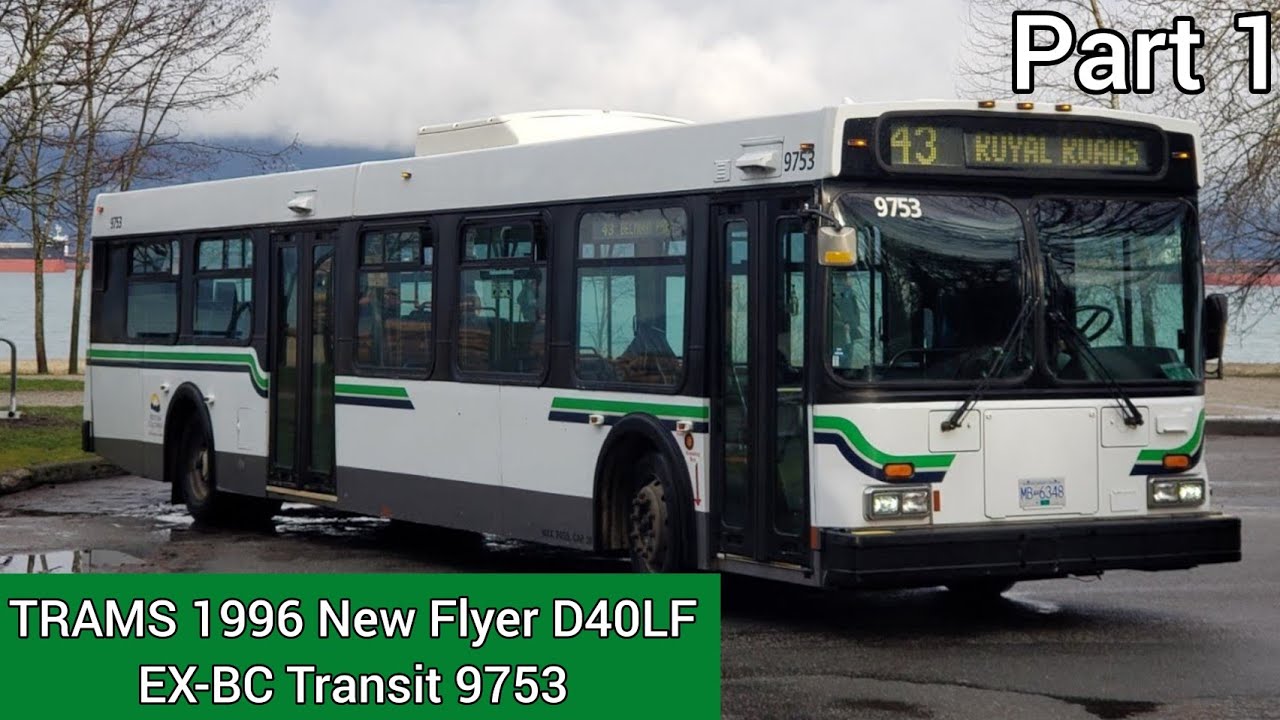 TRAMS 1996 New Flyer D40LF 9753 Ex-BC Transit Part 1 - YouTube