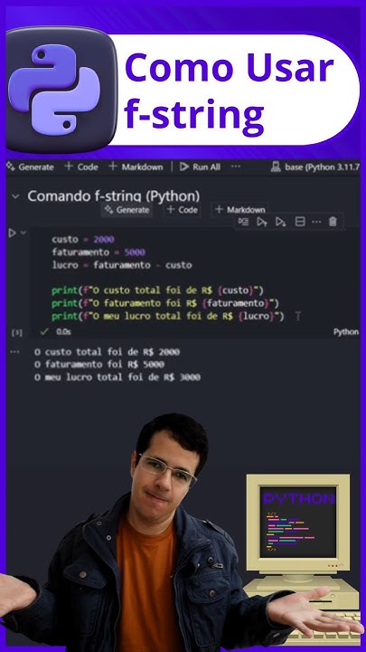 Como Usar F-STRING No Python #python3 #python #pythontutorial #codigo #programador - YouTube