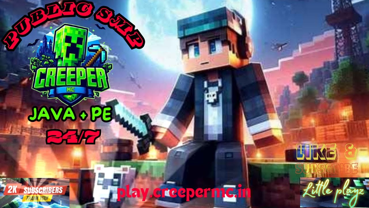 🔴MINECRAFT LIVE ! | CREEPER MC SMP | 2K SPECIAL | 24/7 | Join Now - YouTube