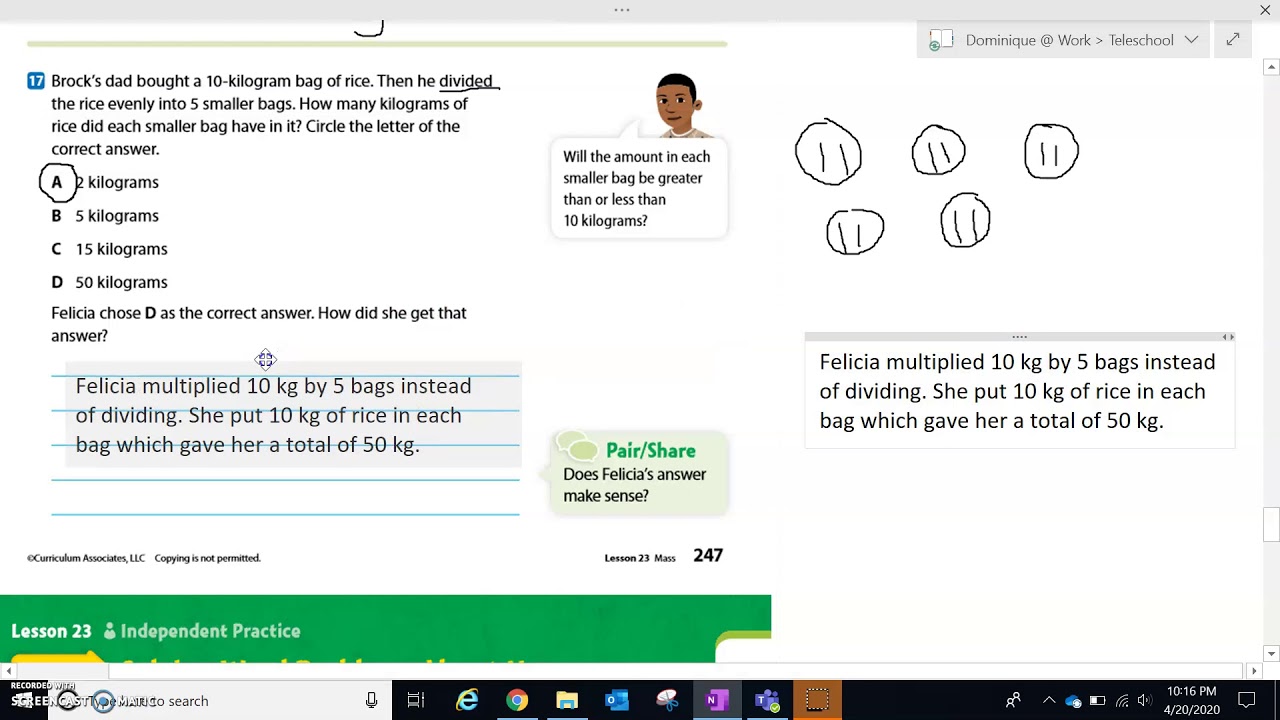 3rd Grade Math: Week 5 Day 2 Part 2: Lesson 23 Introduction to Mass ...