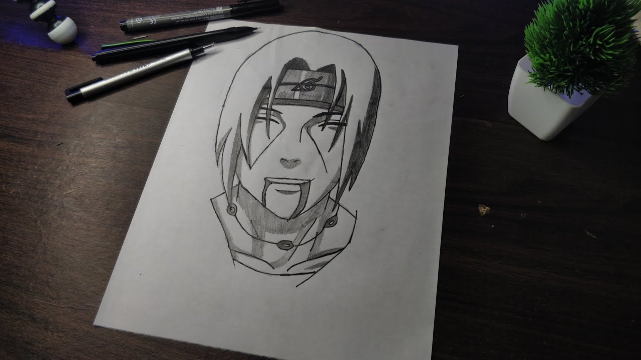 how to draw Itachi uchiha|| anime drawing video - YouTube