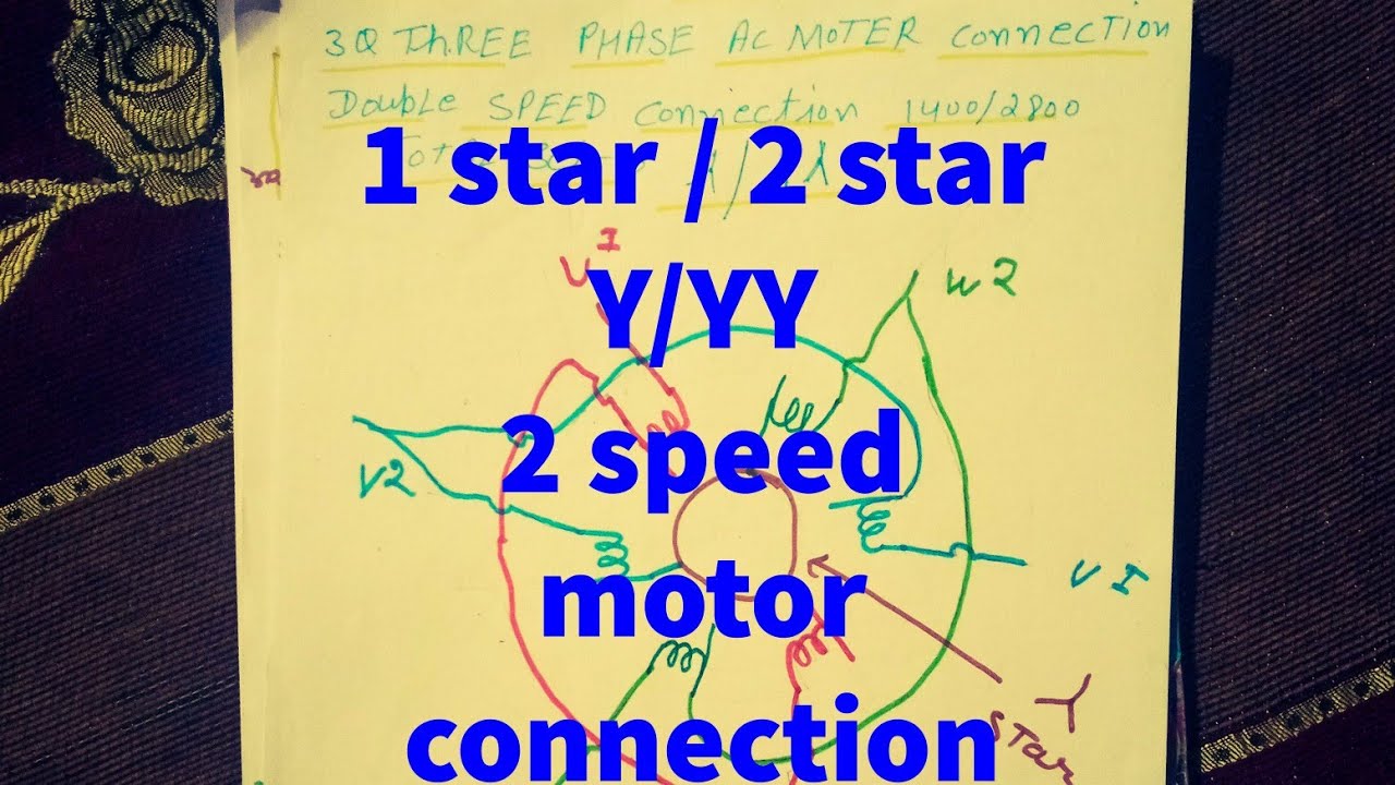 2 speed motor connection set coil 6 rpm 1400/2800 - YouTube