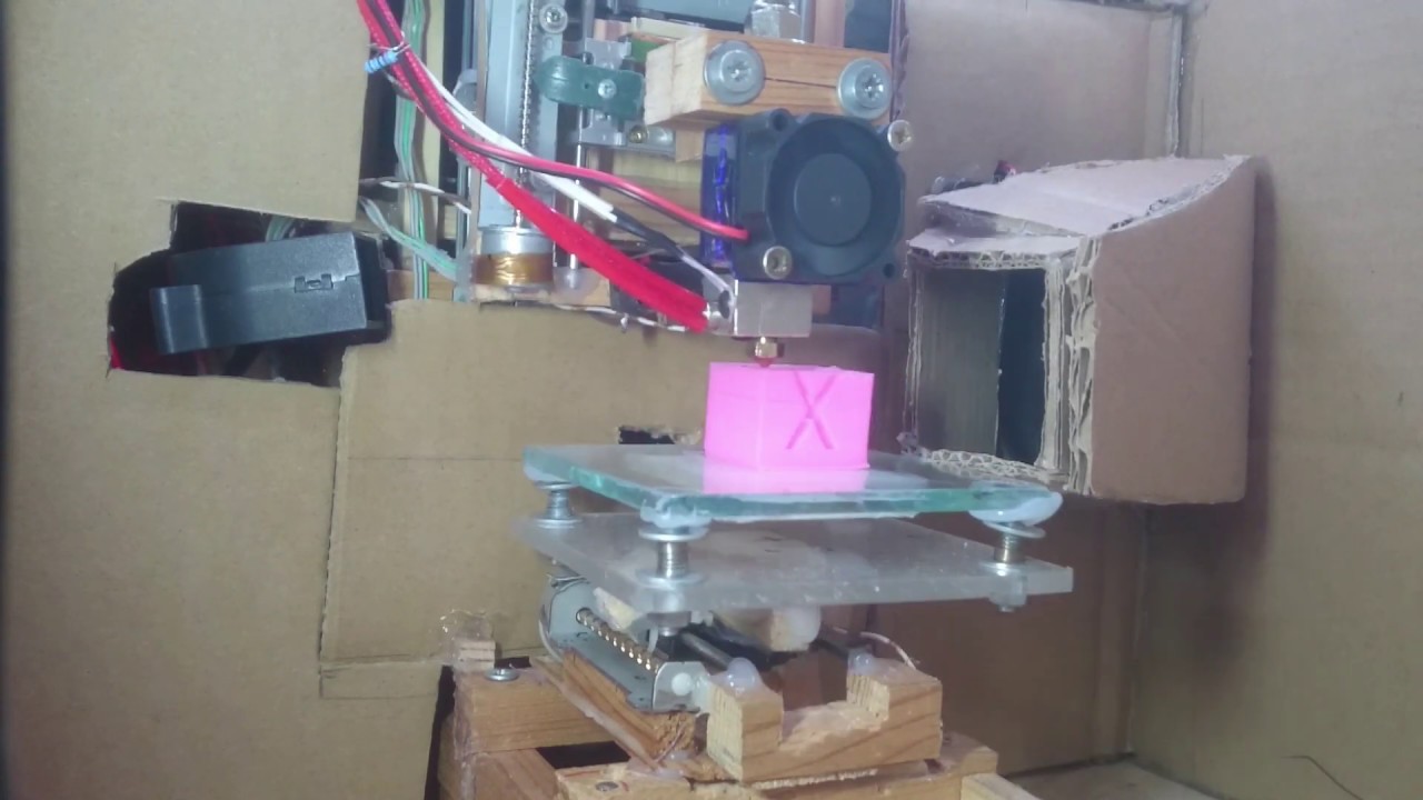 DIY 3d printer Cd-Rom XYZ Cube Drukarka 3d - YouTube