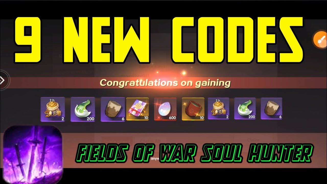Update March🔥Fields Of War Soul Hunter New Gift Codes 2025 | Fields Of War Codes -How To Redeem ...