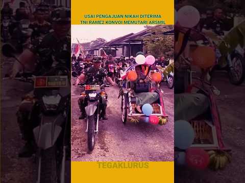TNI Rame2 Sambut Calon Pengantin#ibupersit #tni #army #indonesia #infanteri #shorts