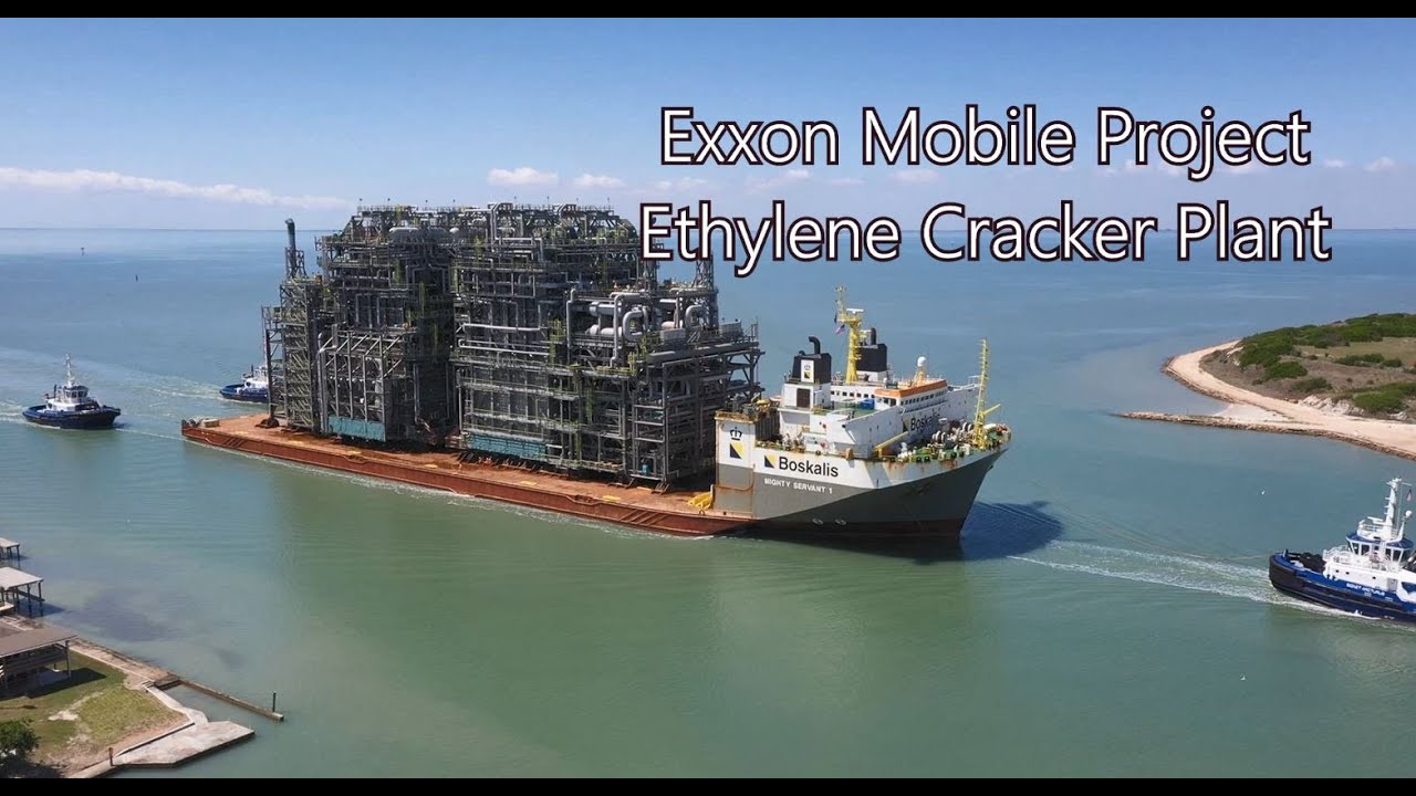 Exxon Plastics Plant bringing their final pieces of equipment in by ...