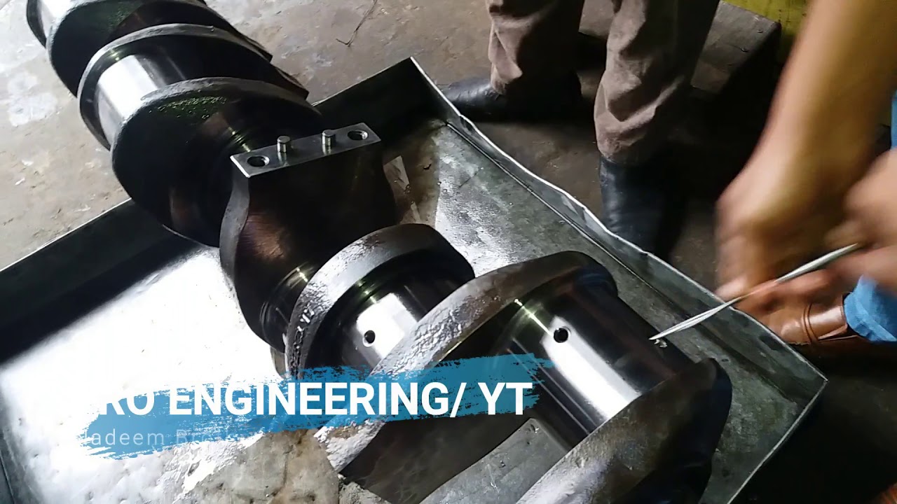 Washing of Perkins Crankshaft 4012 - YouTube
