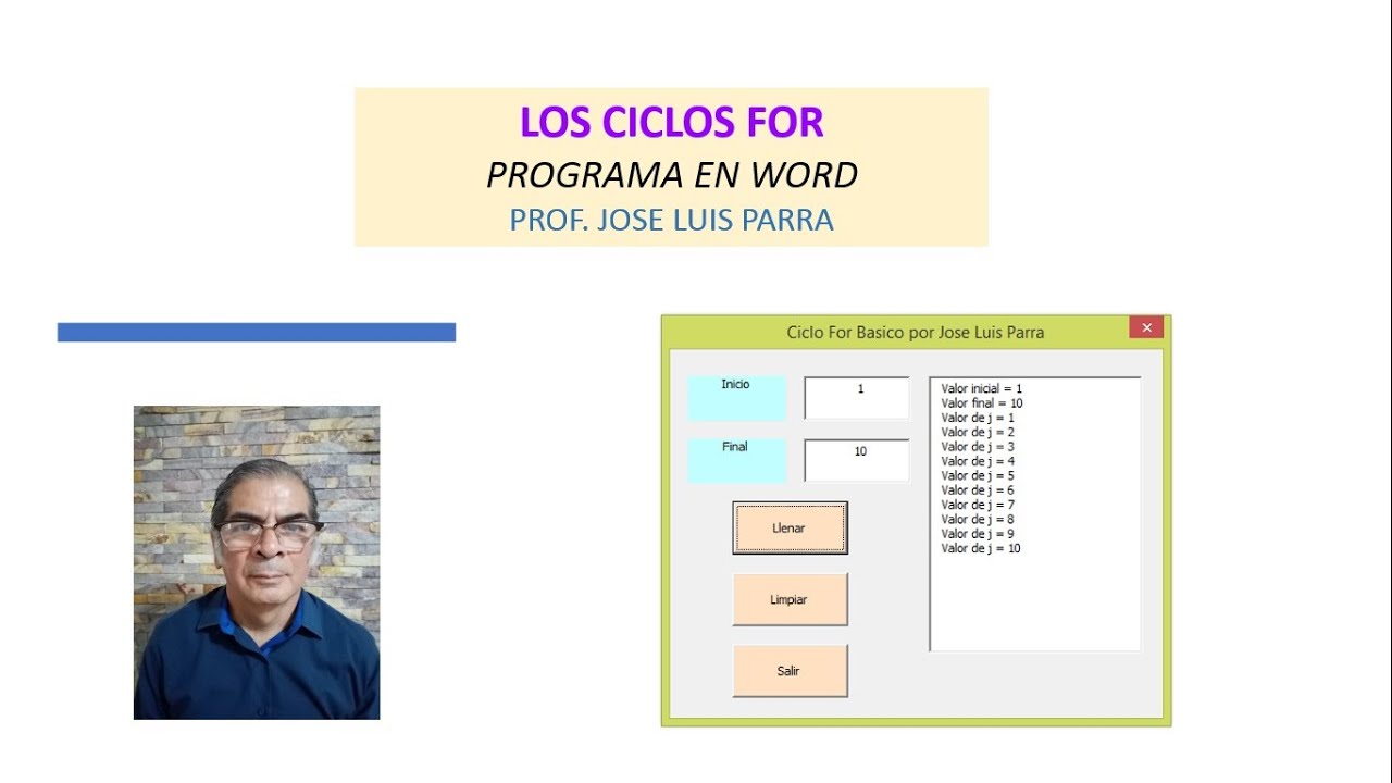 Programa Ciclos For - YouTube