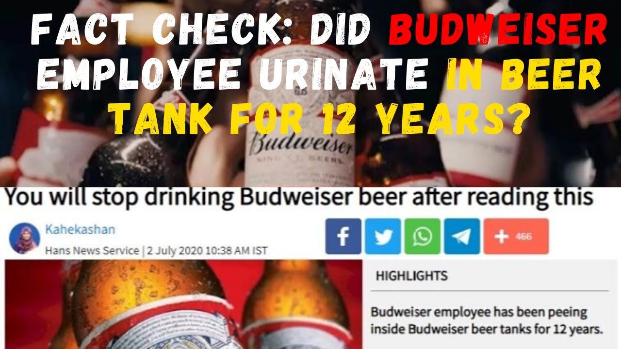 Budweiser beer pee | Fact Check: Did Budweiser employee urinate in beer ...