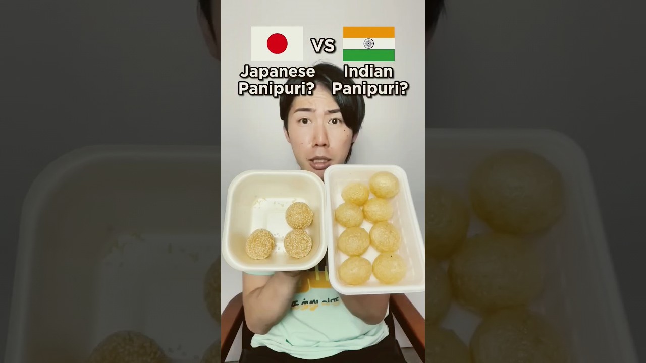 Japanese balls vs Indian panipuri #challenge #food - YouTube