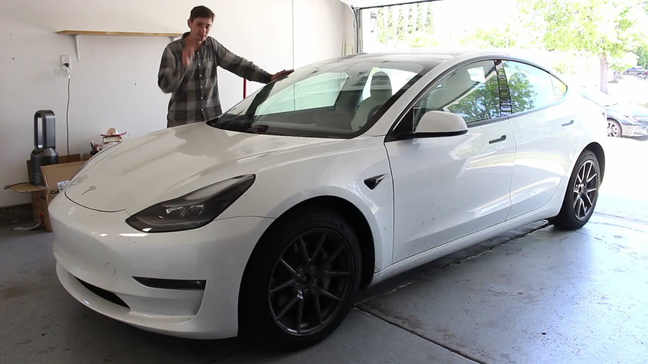 The Easy Way To Clean Tesla White Interior - YouTube