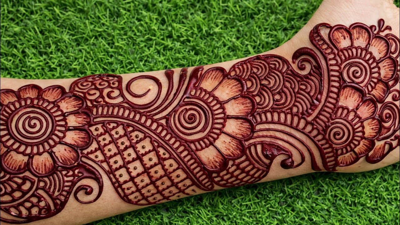 Very simple Arabic style mehndi design friend hand|new easy mehndi ...