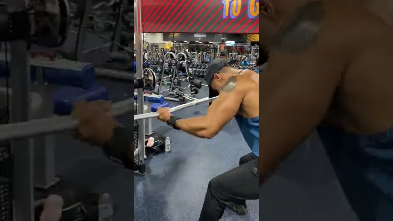 Bent over Barbell cable row pulls - YouTube