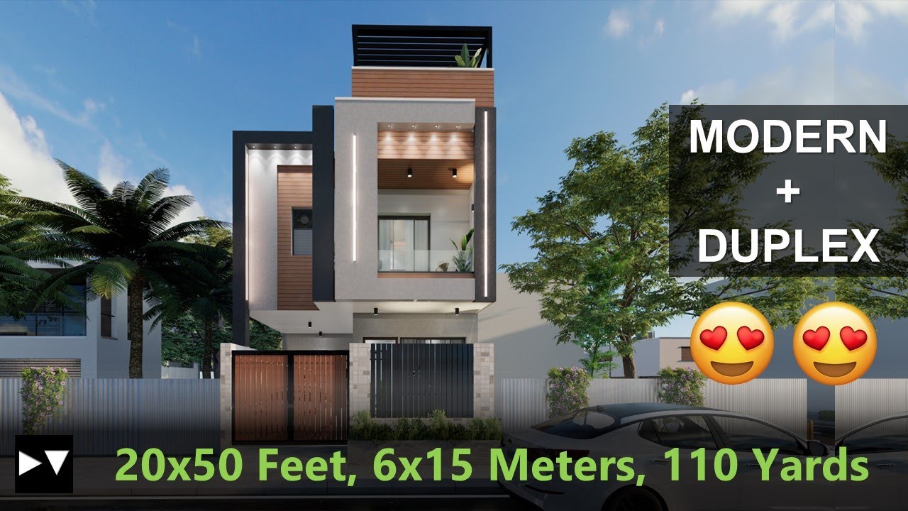 20x50 House Design Villa | 3D Walkthrough | Home decorating ideas ...