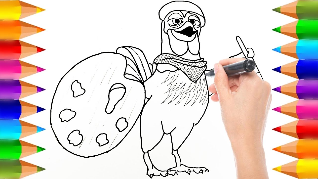 Cómo dibujar al Gallo Pinto Pintando de la Granja de Zenón | Dibujos ...