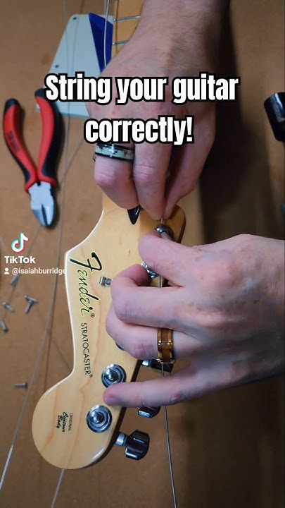 String your guitar correctly! #guitar #guitartips #guitarmaintenance # ...