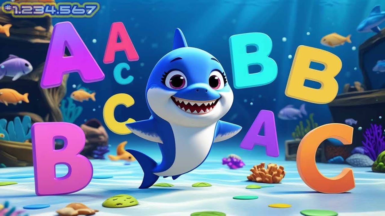 Baby Shark Learns Alphabet ABC | ABCD Song | Nursery Rhymes | Phonics ...