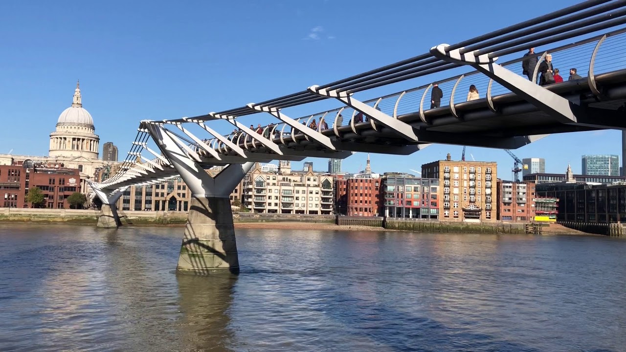 St Paul's Cathedral & Millennium Bridge from the Queen's Walk path ...