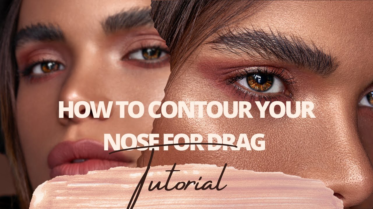 How to Contour Your Nose for Drag - YouTube