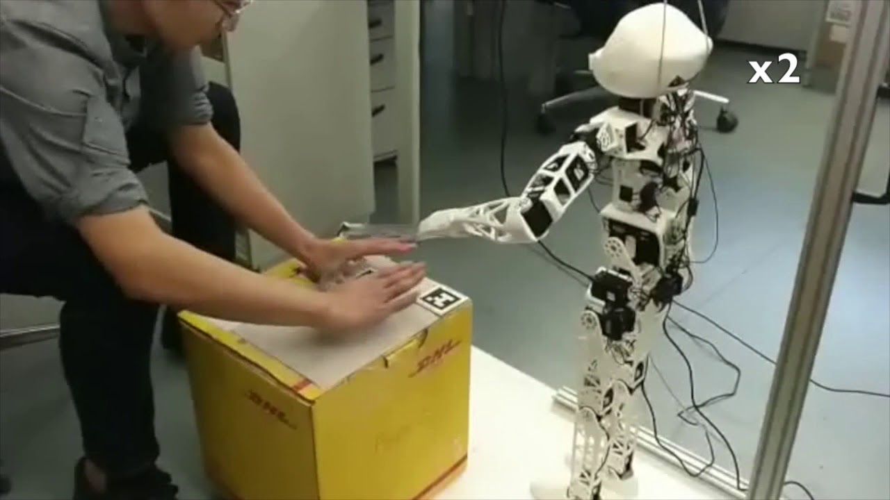 Poppy Humanoid reaching movement learning with ddpg - YouTube