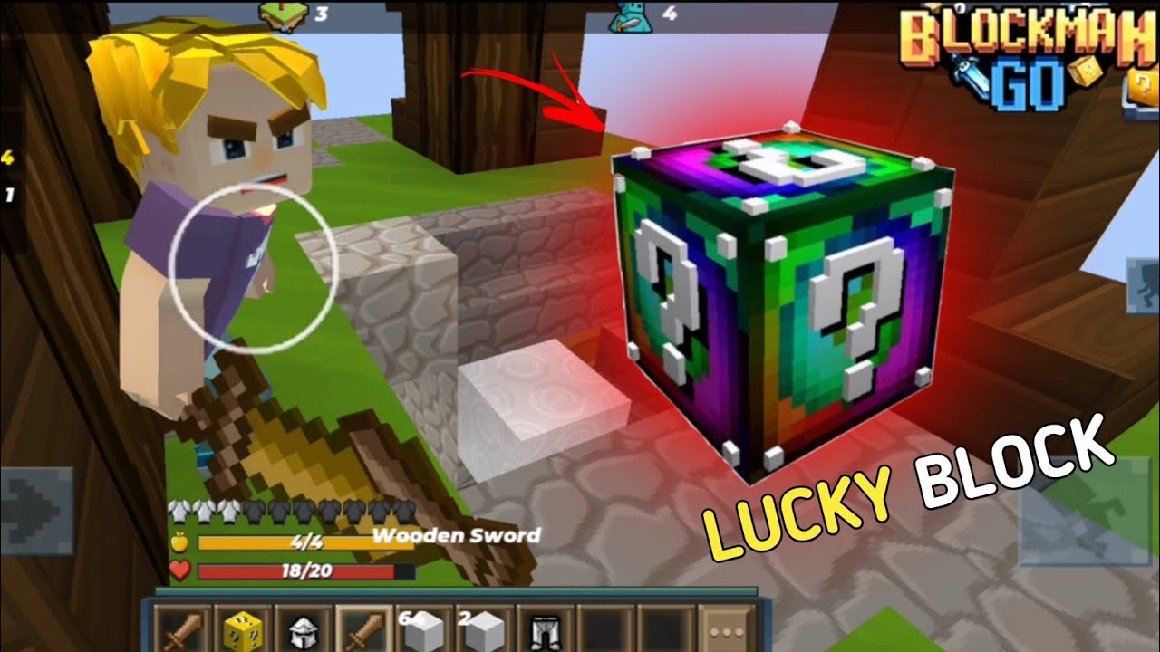 BLOCKMAN GO RARE ITEM LUCKY BLOCK BROKE - YouTube