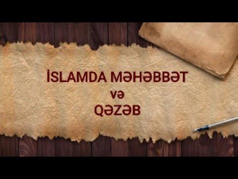 İslamda Məhəbbət və Qəzəb (Şeyx İmran)