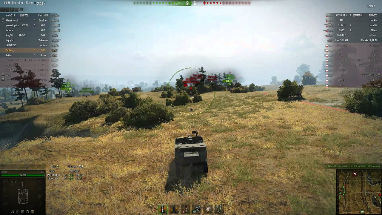 WOT T82 4 kills 1700 damage Halonen's Medal - YouTube