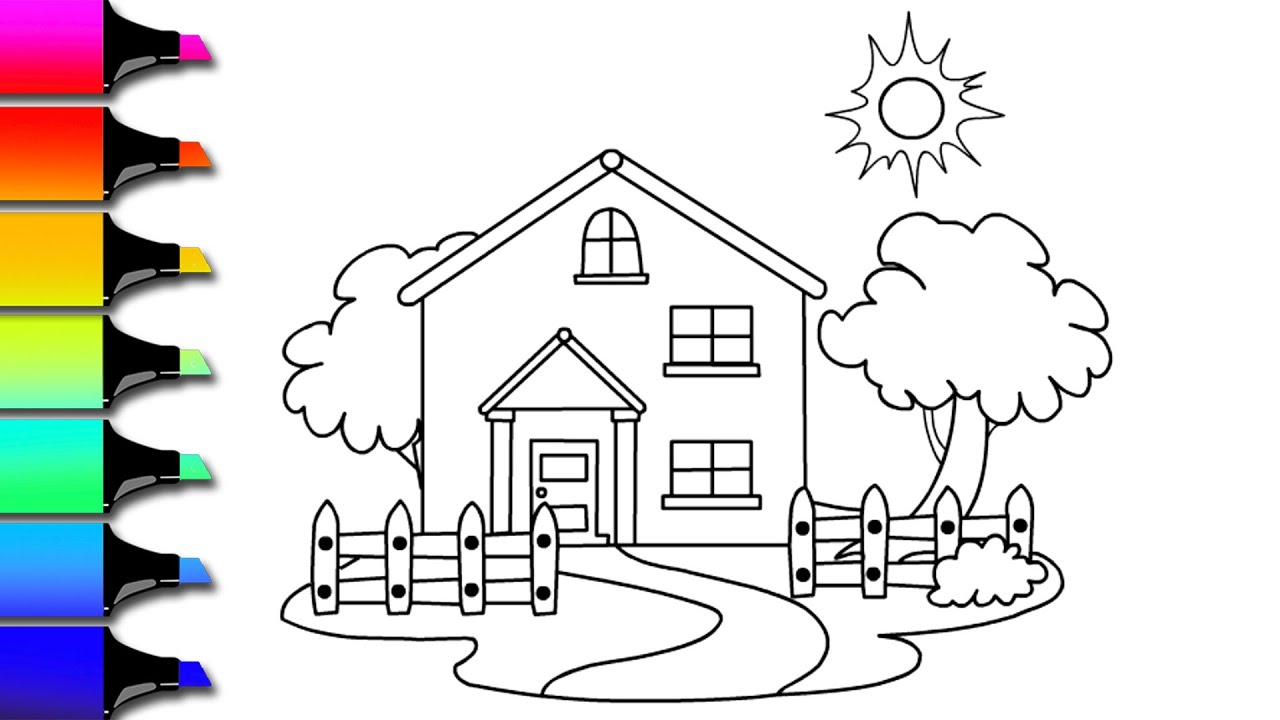 Coloring House | Painting for toddlers and drawing for kids | Itty ...