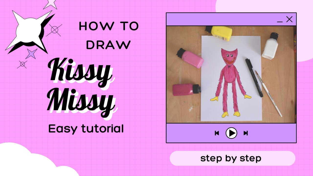 How to draw Kissy Missy easy tutorial - YouTube