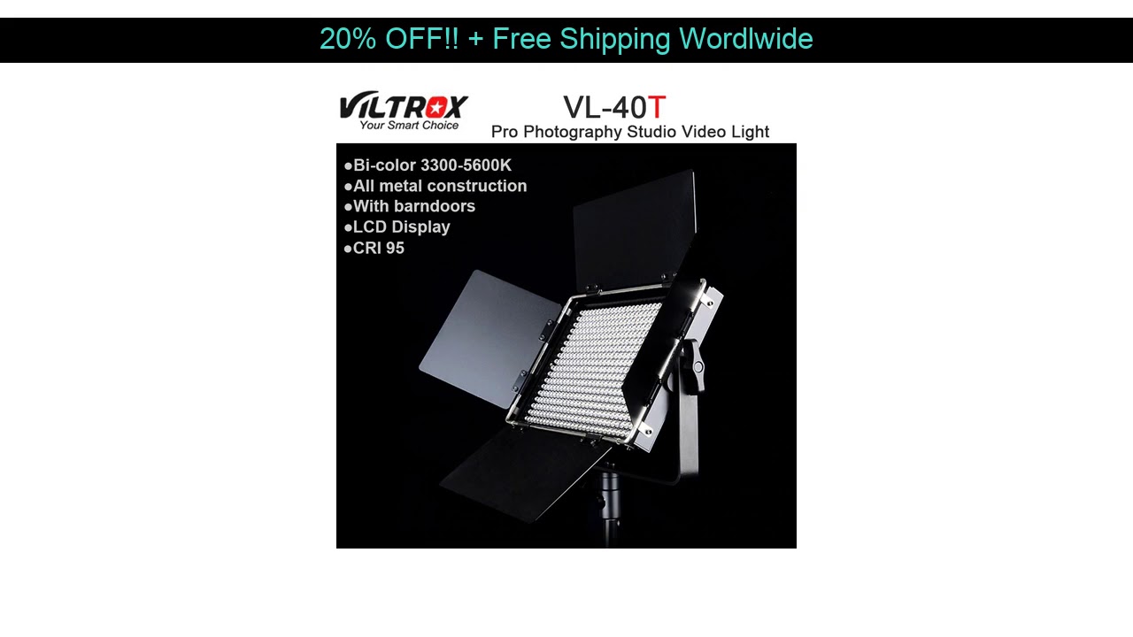 [Best Seller] Viltrox VL-40T 540 LED Studio Video 3200K-5600K Slim ...