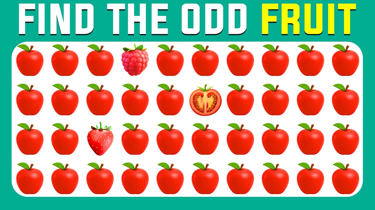 Hello Summer 🍏 Only 1% USA Win! Find the ODD One Out –Fruit Edition 🍏🍑 ...