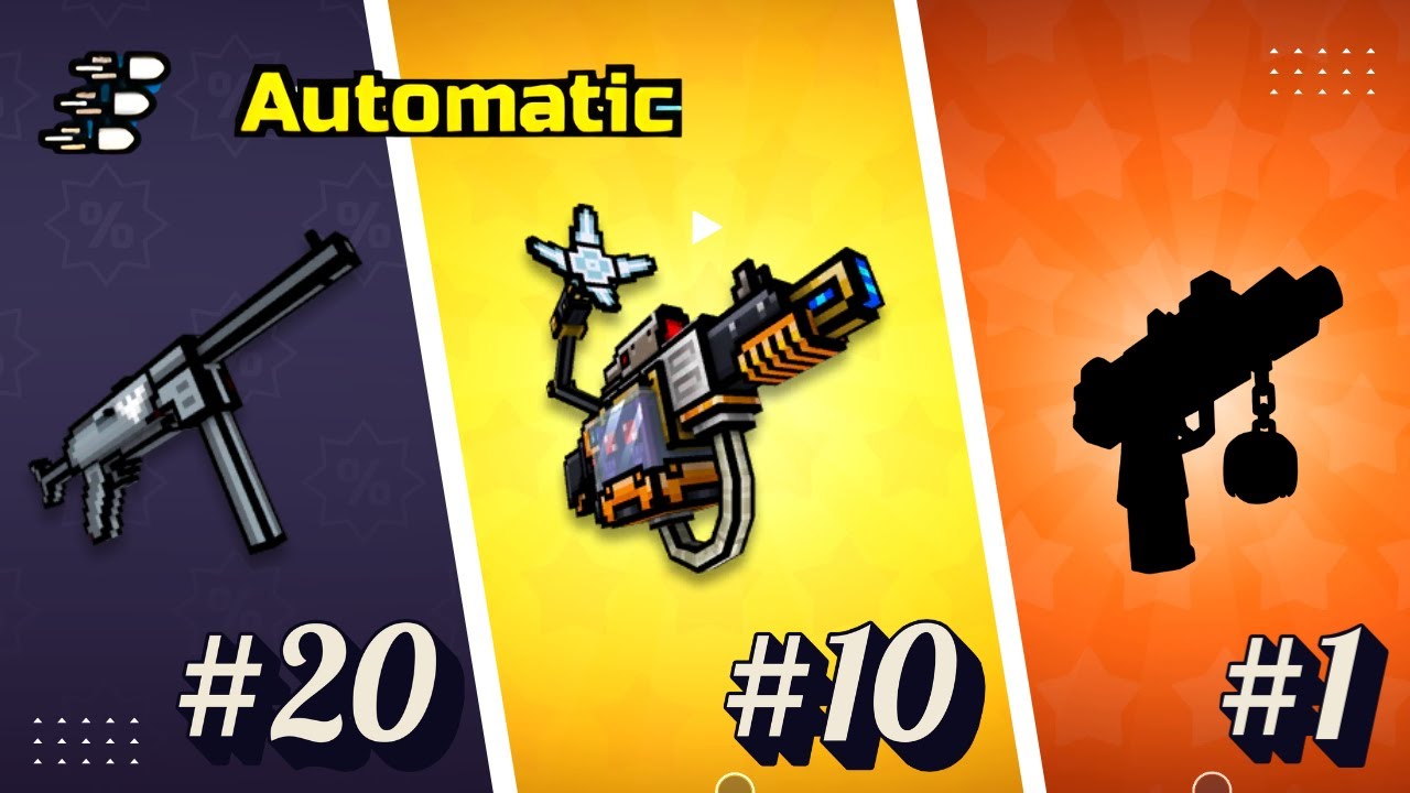 Top 20 Highest DPS Automatic PRIMARY in Pixel Gun 3D - YouTube
