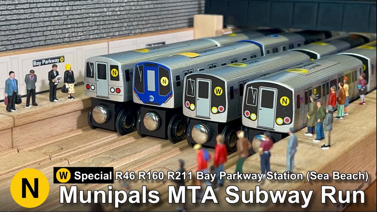 Munipals MTA Bay Parkway Sea Beach Subway Run + R211 Testing N Train ...