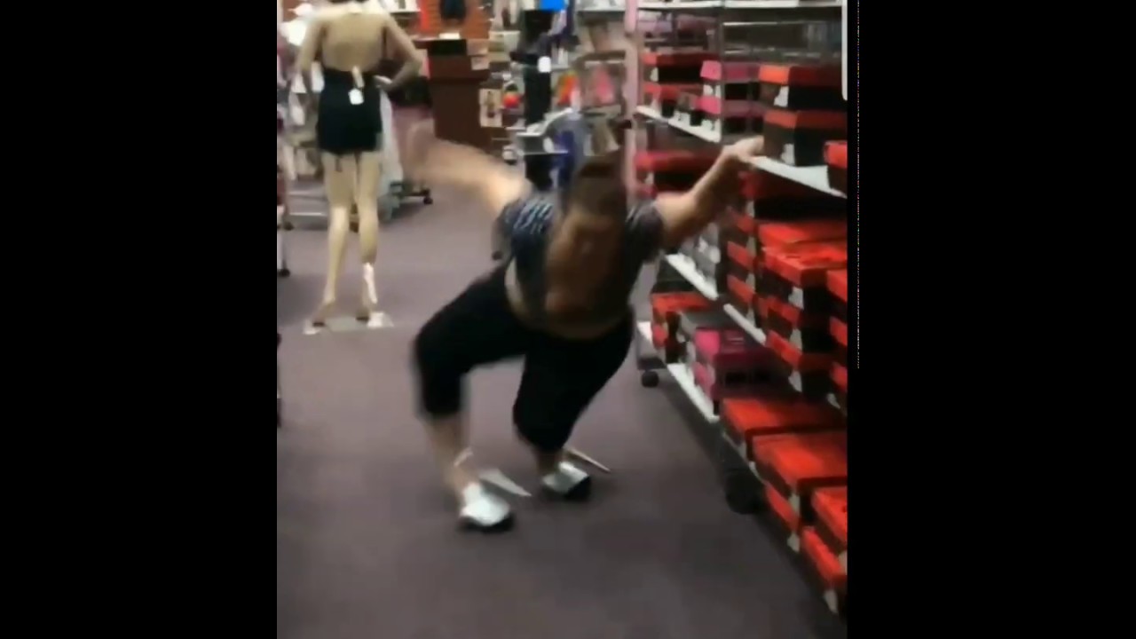 Girl snapping Ankle in shoe store - YouTube