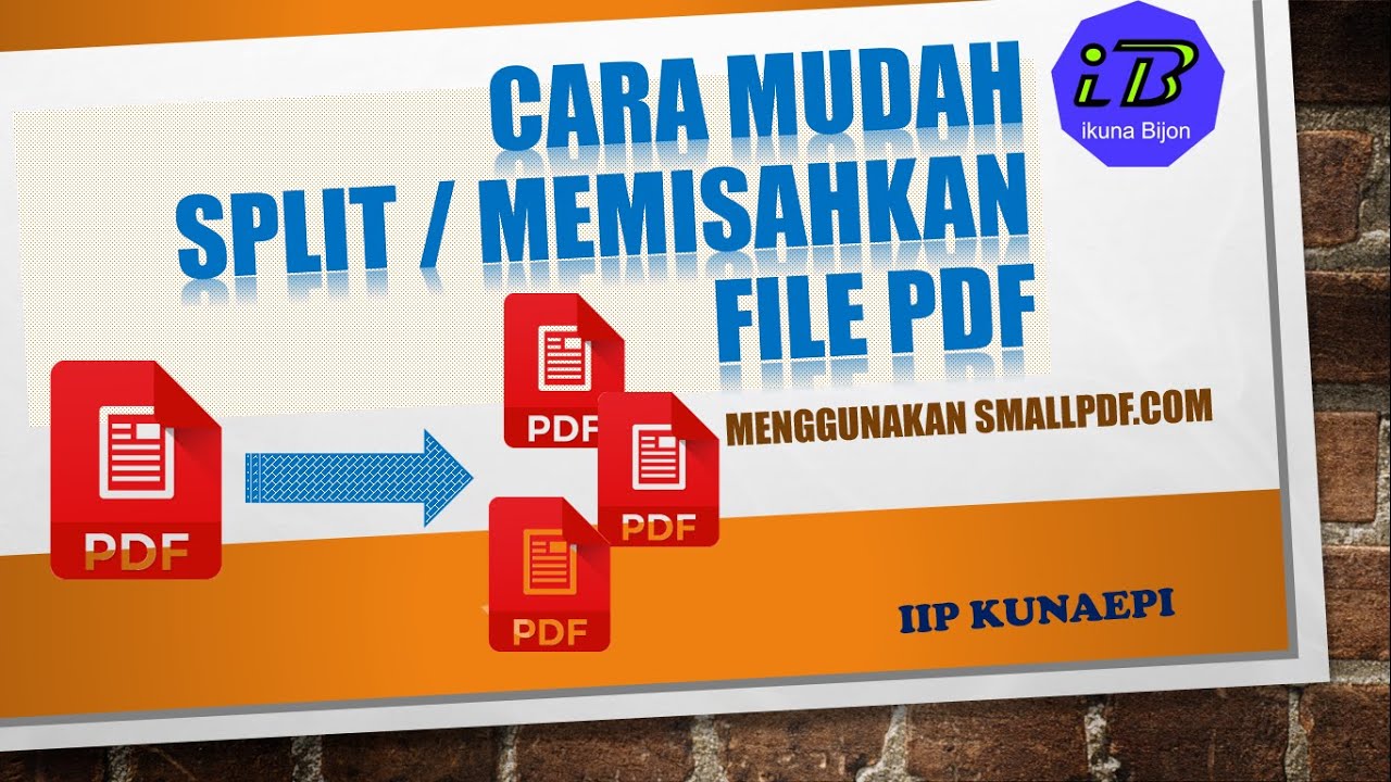 cara memisahkan file pdf menjadi beberapa file - YouTube