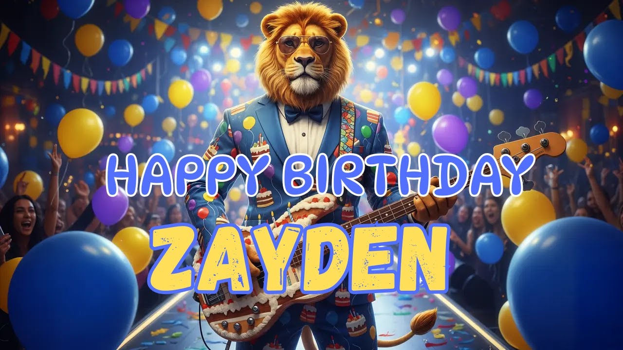 ZAYDEN Happy Birthday Song - Happy Birthday to Zayden - YouTube