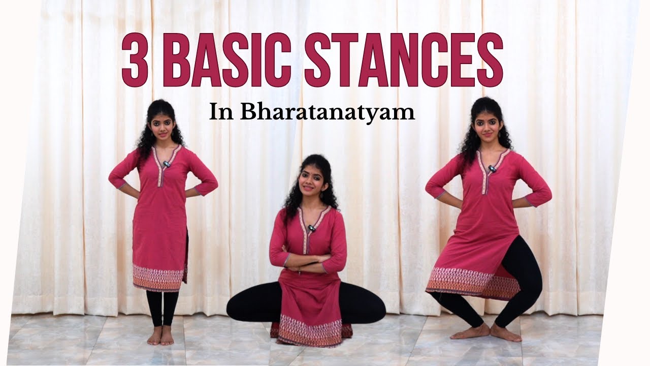 Learning three basic Sthanas in Bharatanatyam | Basics of Bharatanatyam Lesson 2 - YouTube