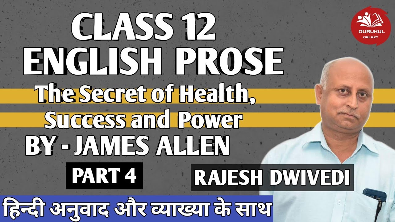 The Secret of Health, Success and Power || James Allen || English Prose ...