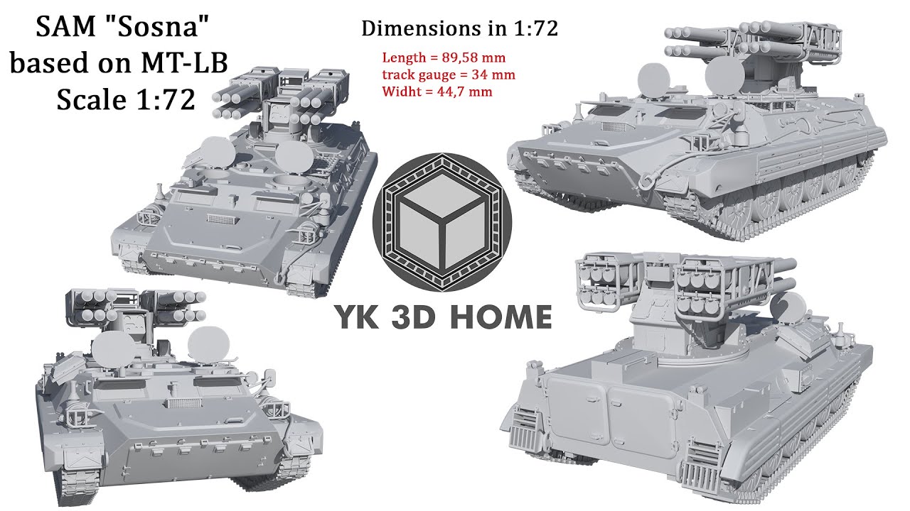 MT-LB with SAM Sosna scale 1.72 - YouTube