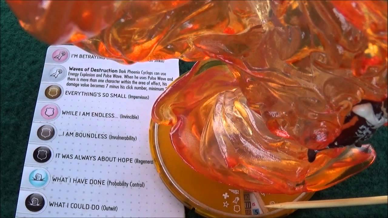 Heroclix Avengers Vs. X-Men Dark Phoenix Cyclops review. - YouTube