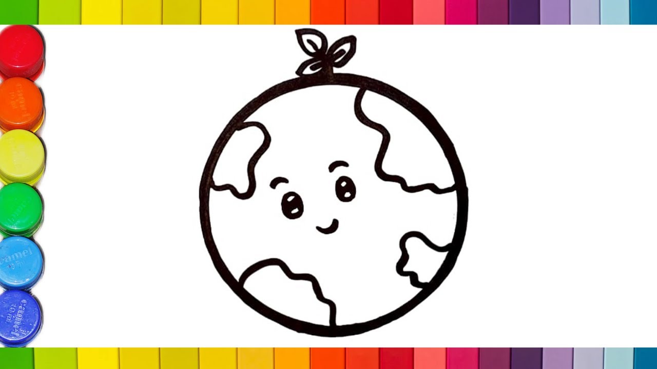Earth Drawing, Painting, Coloring for Kids & Toddlers | How to Draw ...