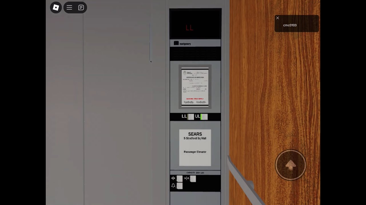 SICK CHIME Montgomery Vector Hydraulic Elevator at Sears, Stratford ...