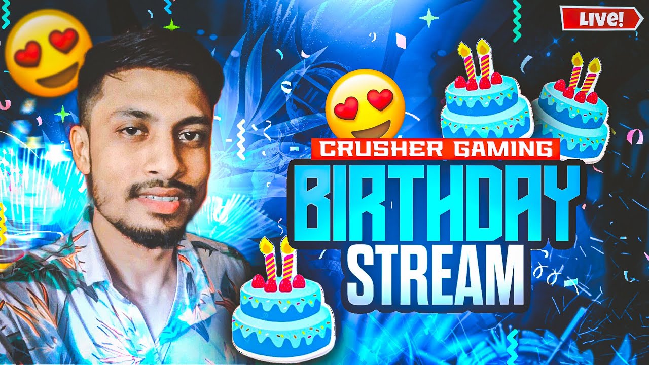 BIRTHDAY SPECIAL STREAM (2024) 🎂 ️💖 BGMI LIVE w CRUSHER GAMING🔥# ...