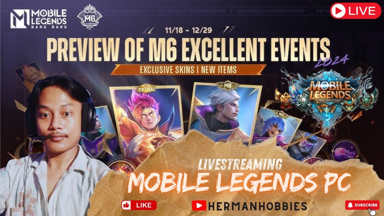 🔴LIVE MOBILE LEGENDS PC - CUSTOM HAVE FUN NYA JAM 3 AJA YAAA ! #mobilelegends #live #shorts # ...
