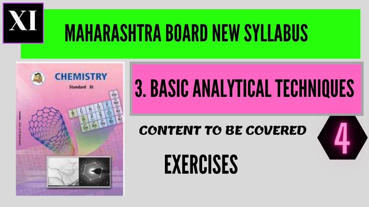 Basic Analytical Techniques/ 11th maharashtra board / Part 4/ Exercise. - YouTube